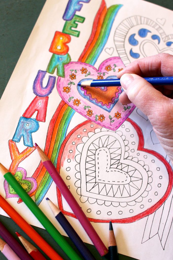Fabulous February Coloring Page - Welcome To Nana's