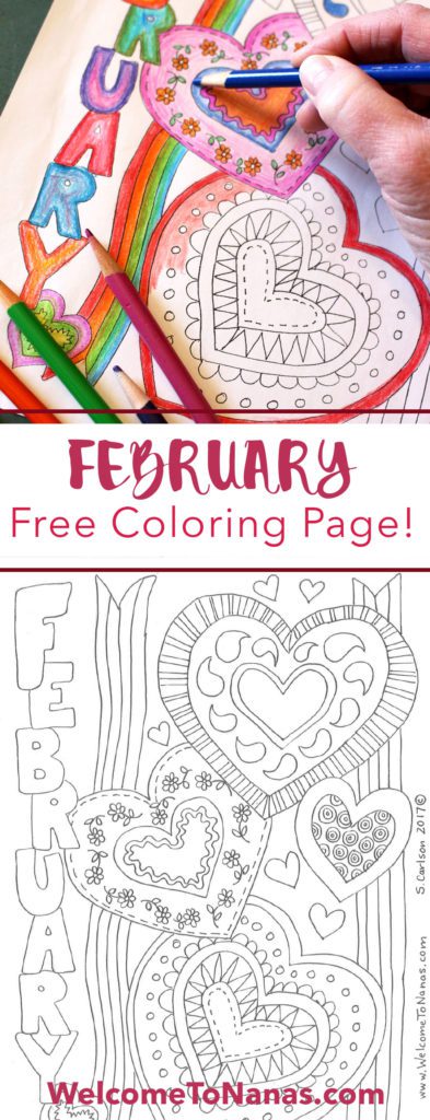 Fabulous February Coloring Page - Welcome To Nana's