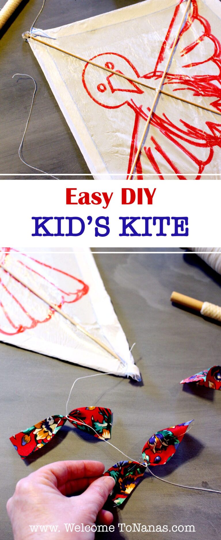 Make Your Own Diamond Shaped Kite - Welcome To Nana's