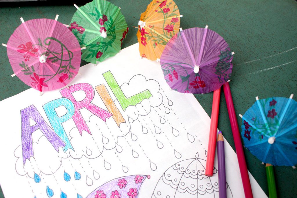 April Showers Coloring Page - Welcome To Nana's