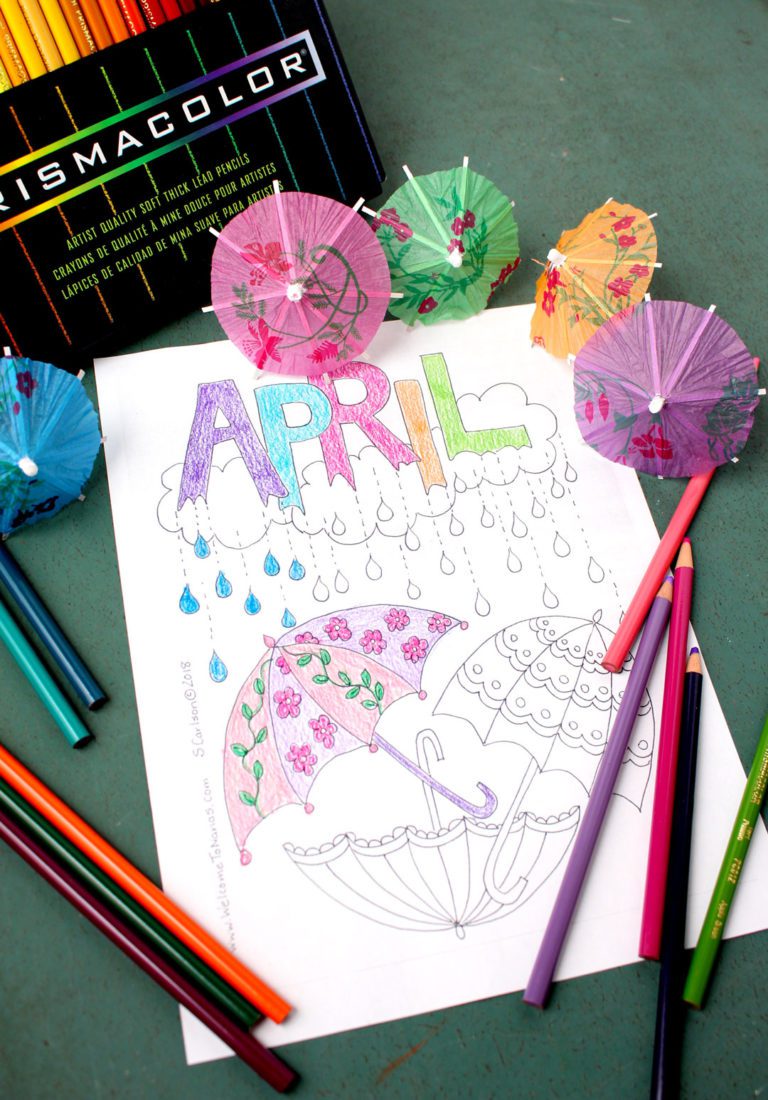 April Showers Coloring Page - Welcome To Nana's