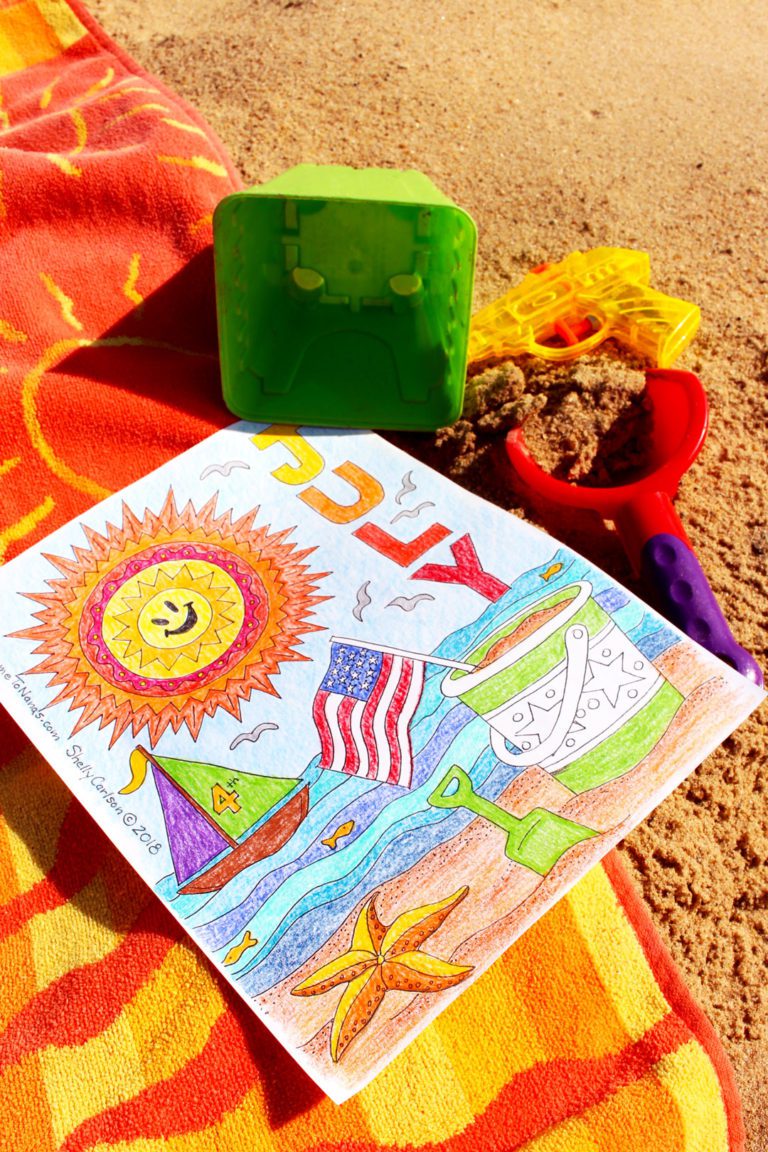 Beach Loving July Coloring Page | Welcome To Nana's