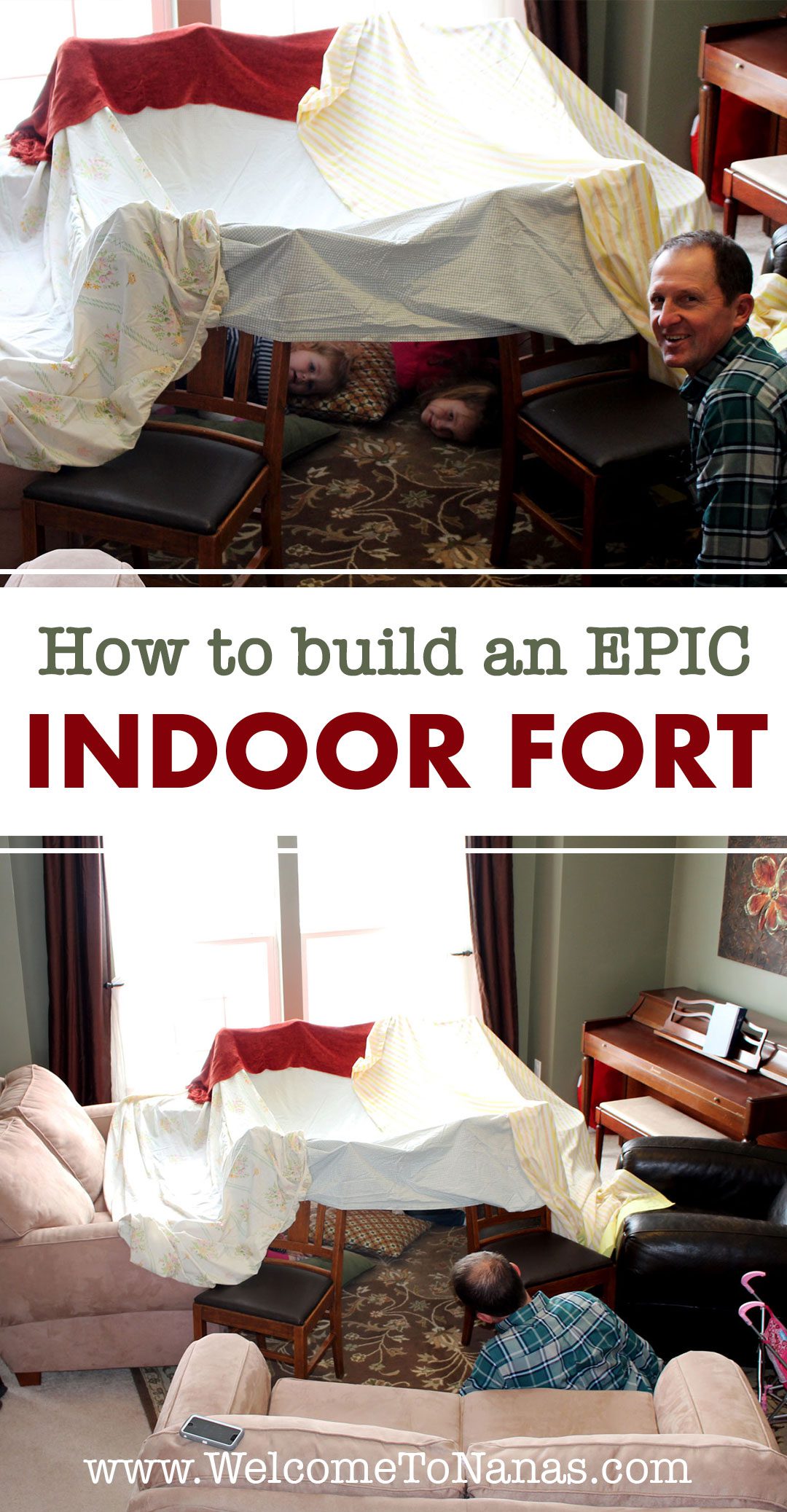 Build An Inside Epic Fort | Welcome To Nana's