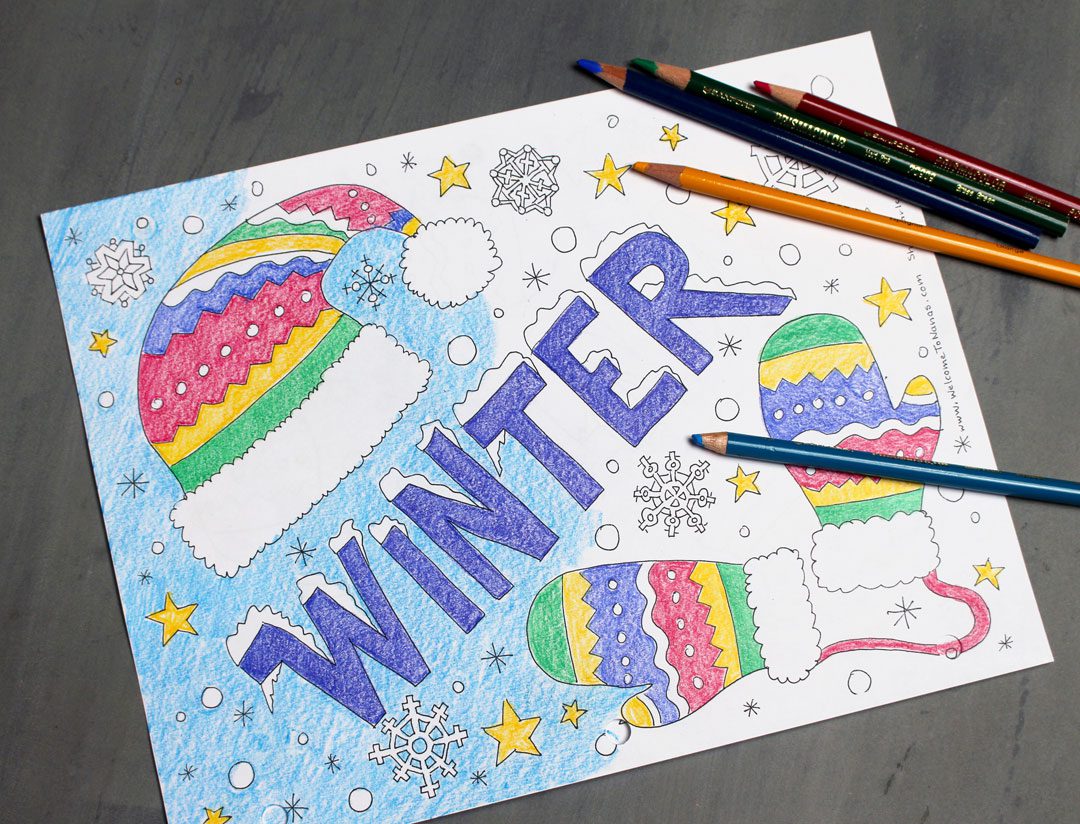 Free Winter Coloring Page for Kids