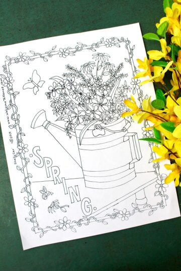 Beautiful Free Spring Flowers Coloring Page | Welcome To Nana's