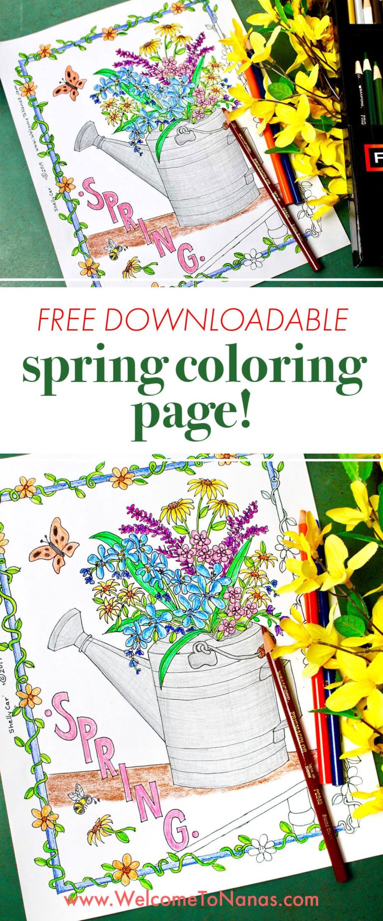 Beautiful Free Spring Flowers Coloring Page - Welcome To Nana's