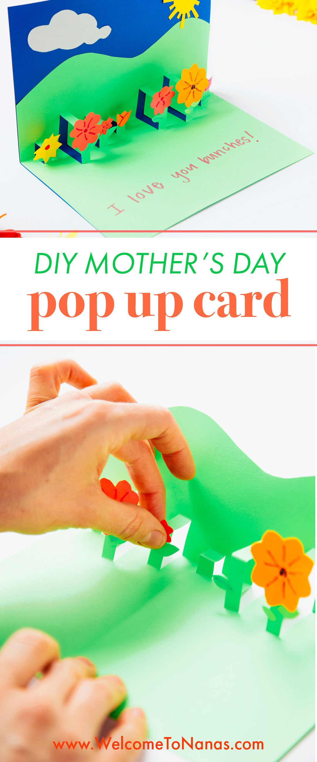 DIY Pop Up Card for Mom - Welcome To Nana's