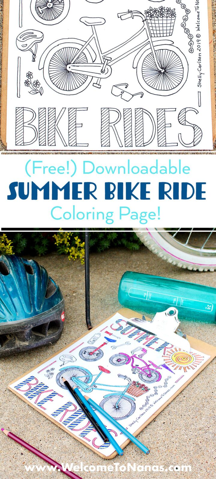 Free Summer Bike Riding Coloring Page | Welcome To Nana's