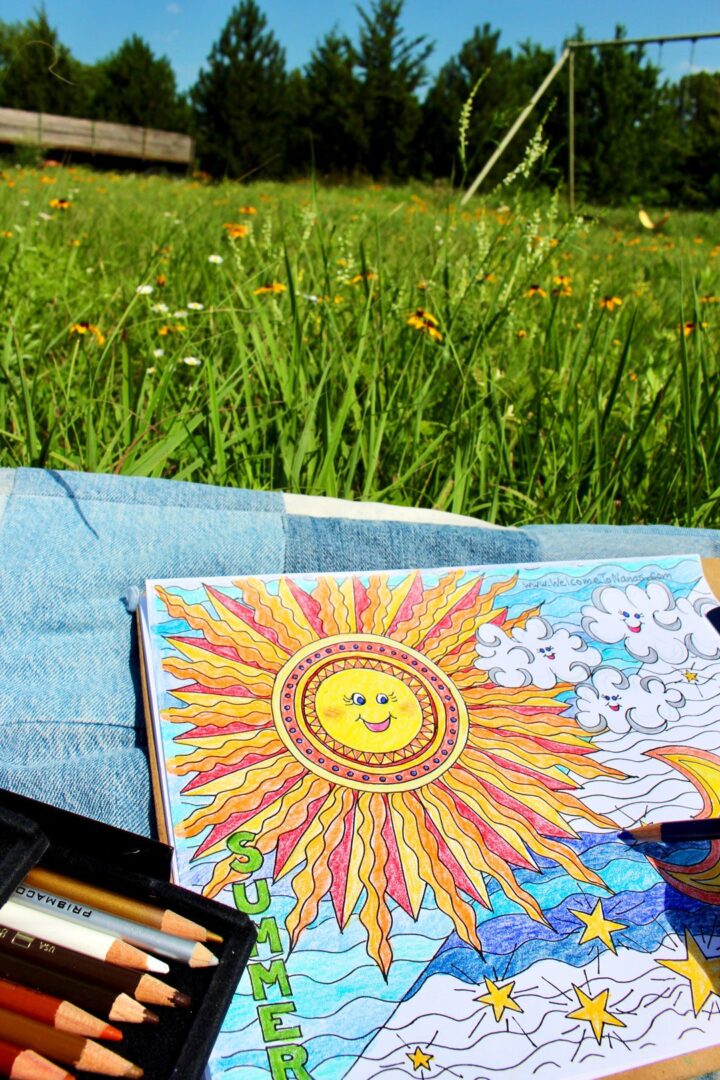 Summer Sky Free July Coloring Page | Welcome To Nana's