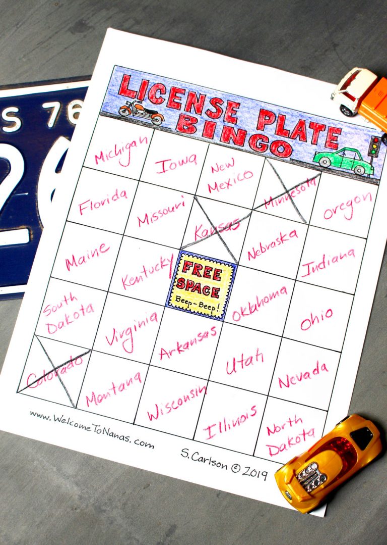 License Plate Bingo Game | Welcome To Nana's