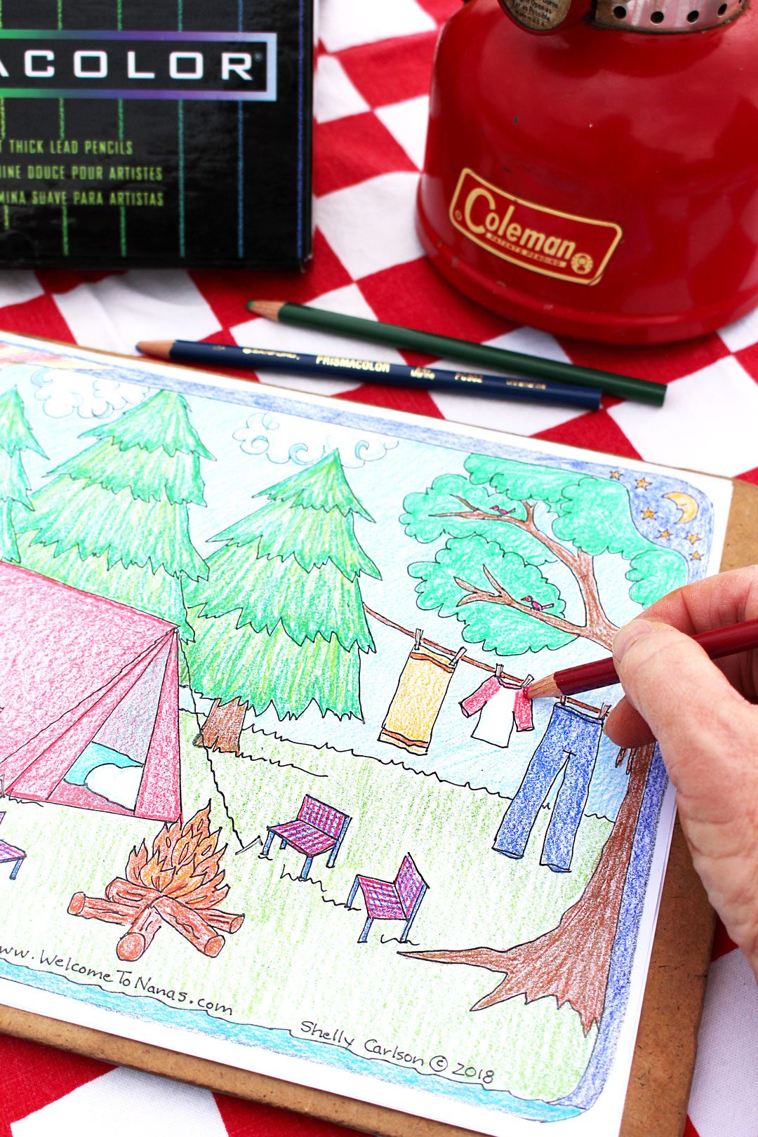 Free Camping Coloring Page | Welcome To Nana's