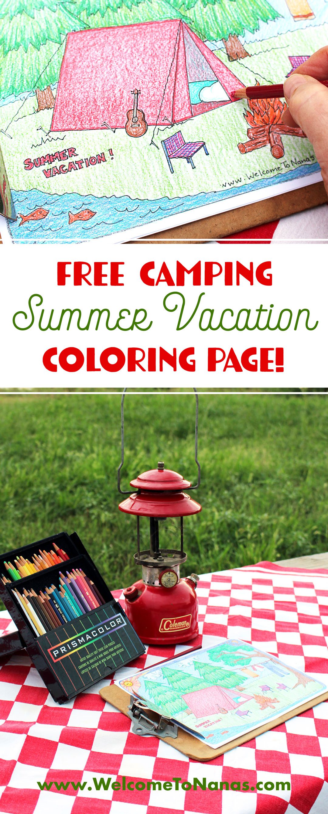 Free Camping Coloring Page - Welcome To Nana's