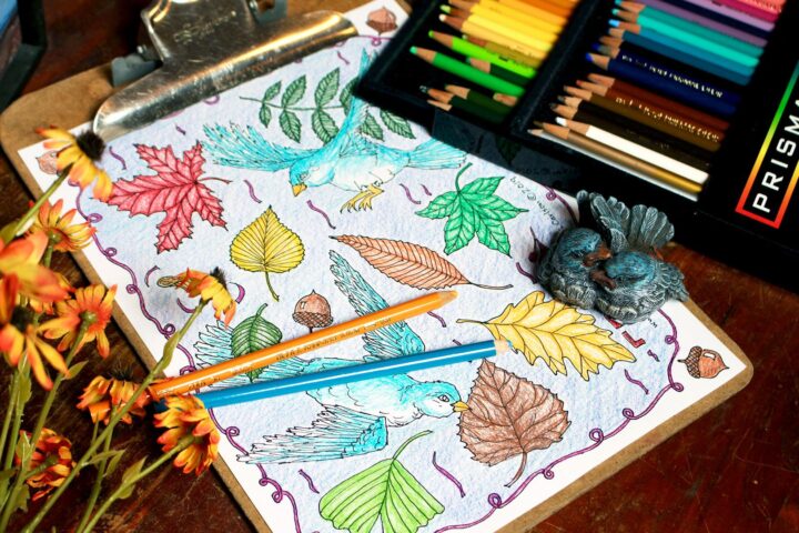 Falling Leaves Free Coloring Page | Welcome To Nana's
