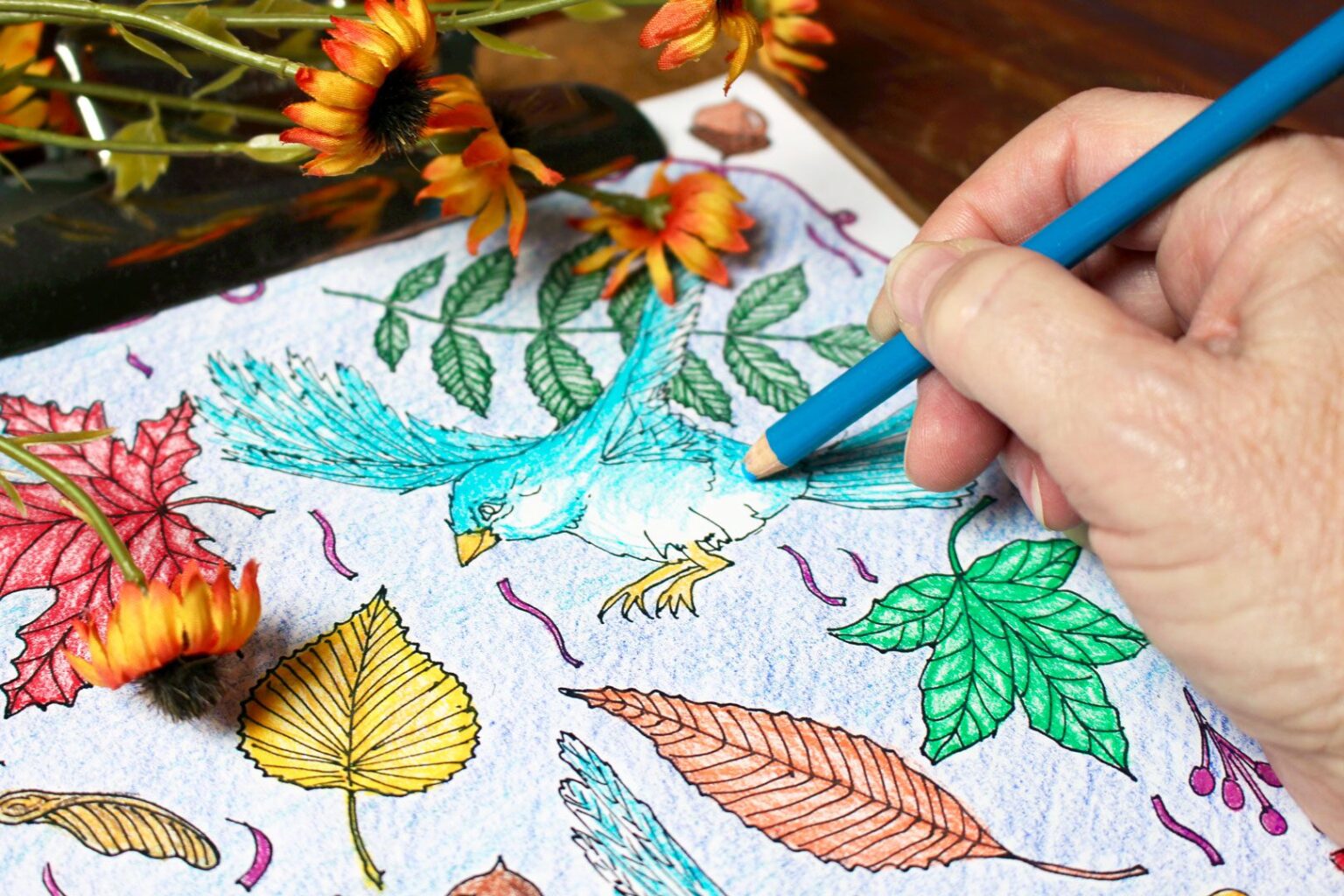 Falling Leaves Free Coloring Page | Welcome To Nana's