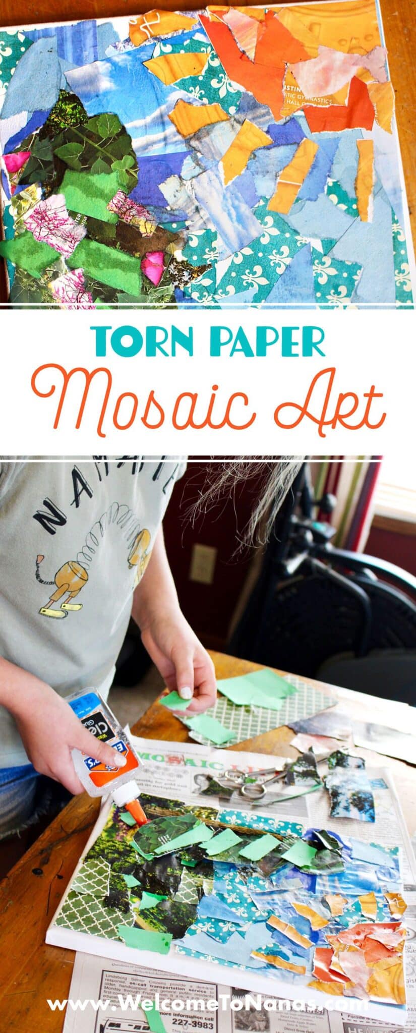 Torn Paper Mosaic Art | Welcome To Nana's