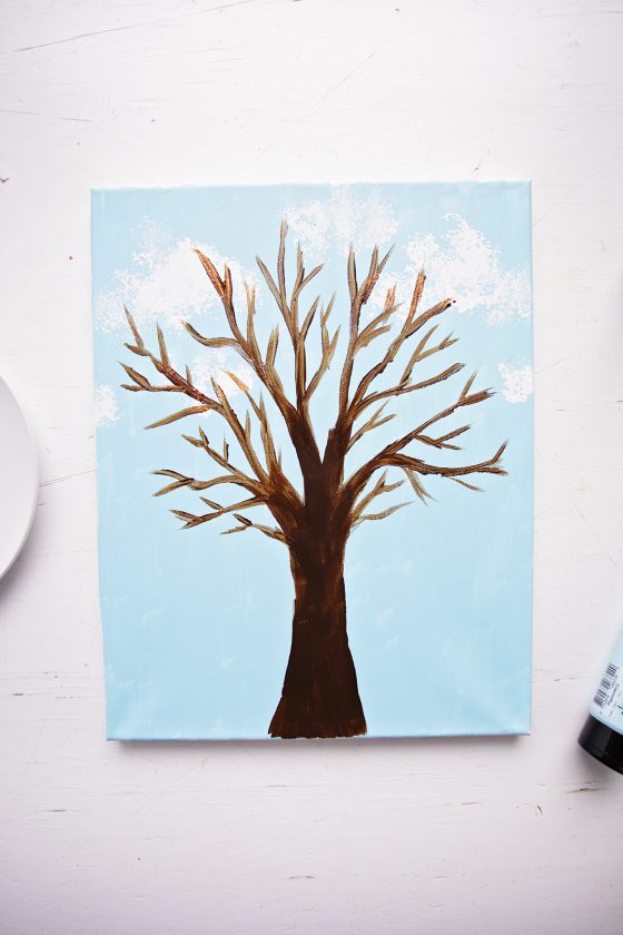 Paint With Broccoli: Fun Stamped Spring Tree | Welcome To Nana's