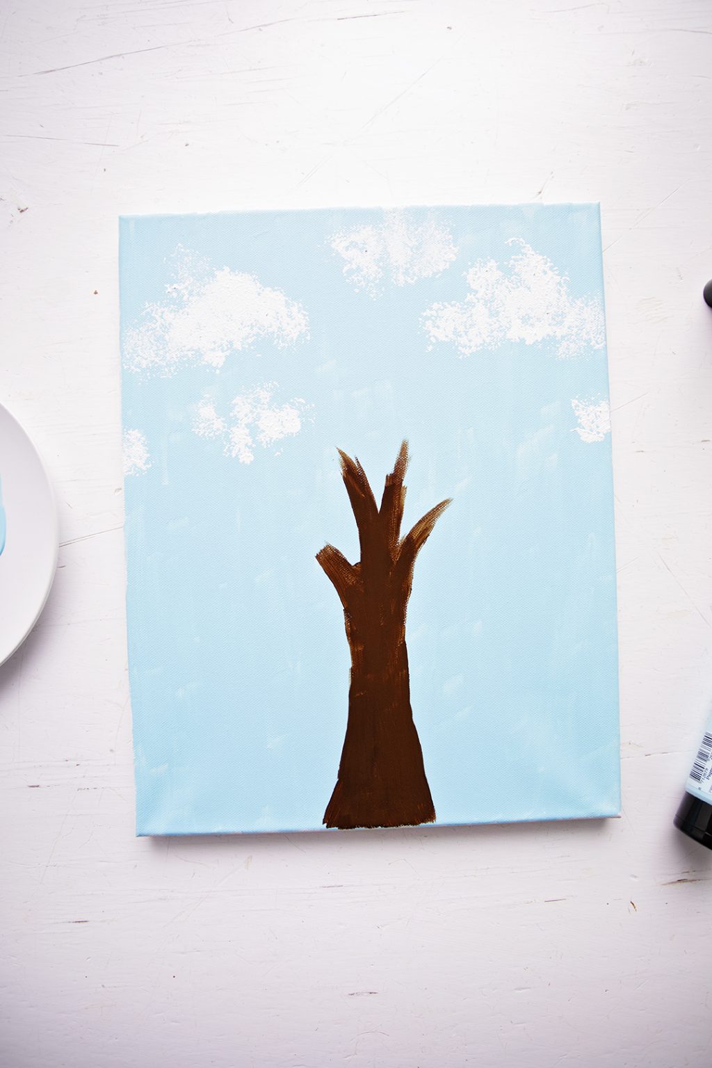 Paint With Broccoli: Fun Stamped Spring Tree | Welcome To Nana's