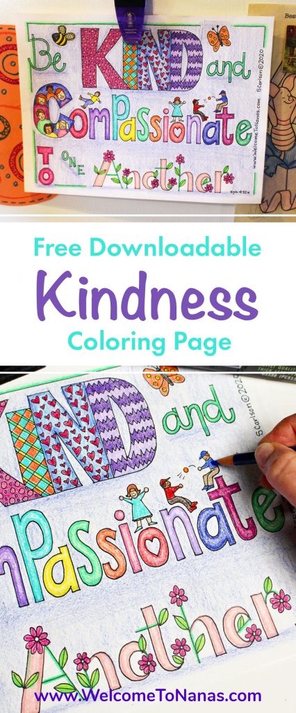 Free Kindness Coloring Page and Book List for Kids | Welcome To Nana's