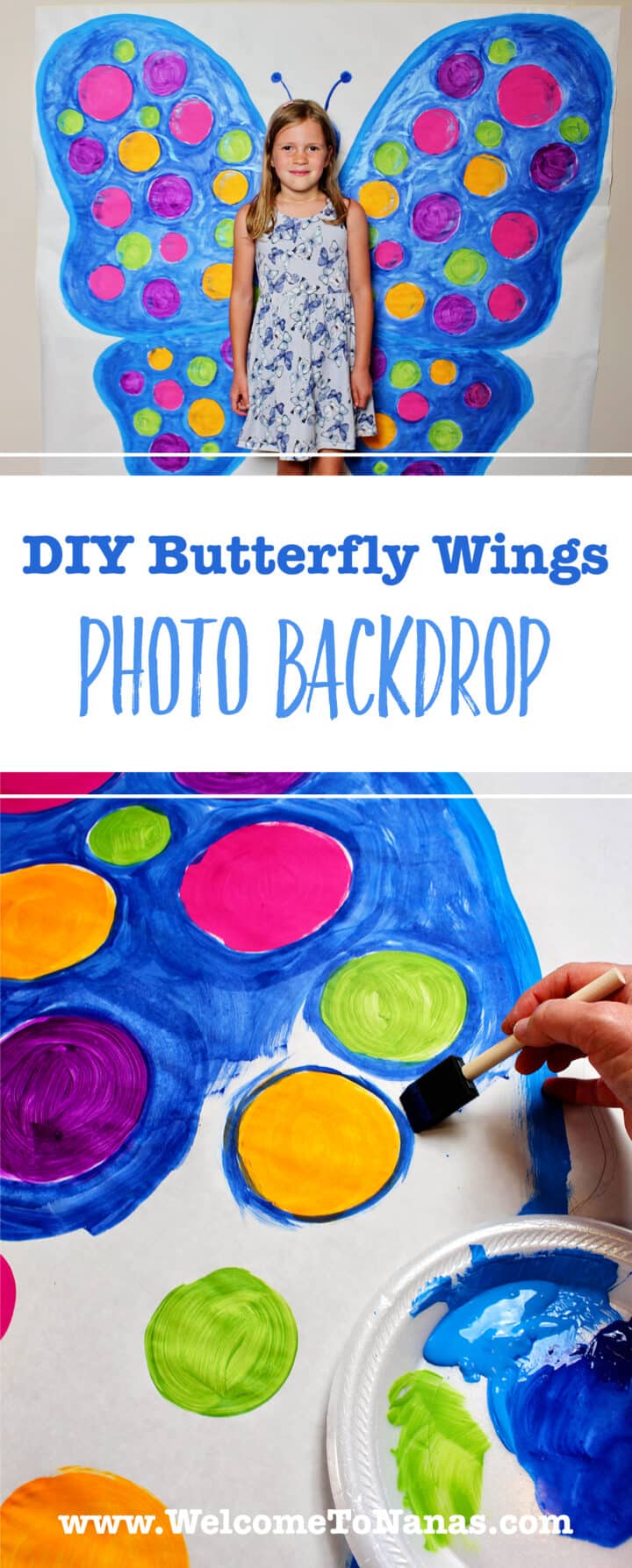 DIY Butterfly Wings Photo Backdrop | Welcome To Nana's