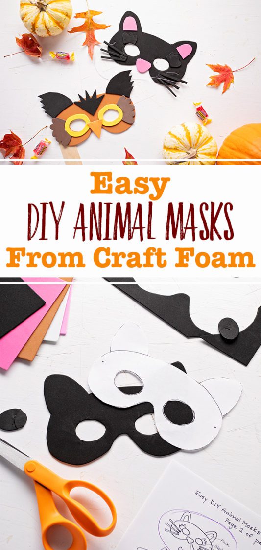 Easy DIY Animal Masks from Craft Foam - Welcome To Nana's