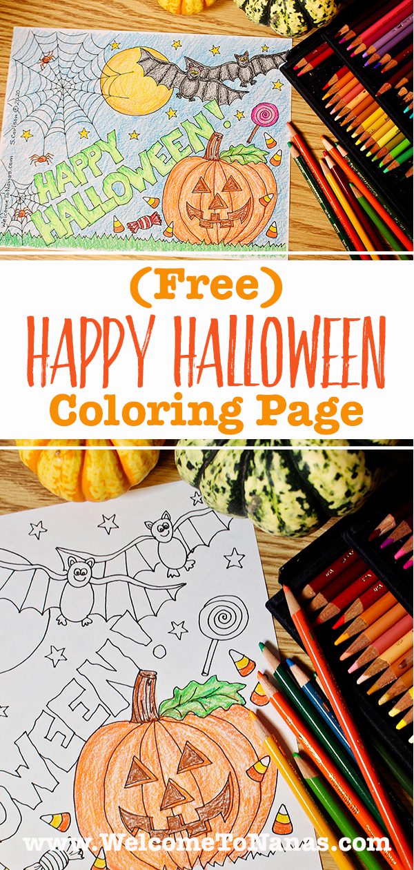 Happy Halloween Free Coloring Page | Welcome To Nana's