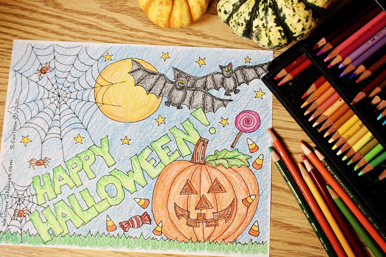 Happy Halloween Free Coloring Page | Welcome To Nana's