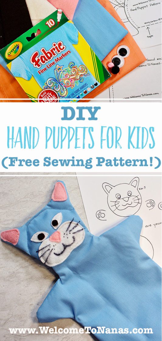 DIY Hand Puppets For Kids (Free Sewing Pattern!) - Welcome To Nana's