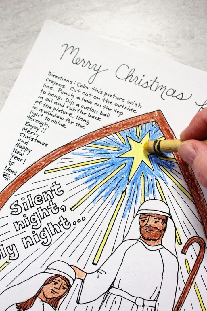 Free Printable Nativity Coloring Page