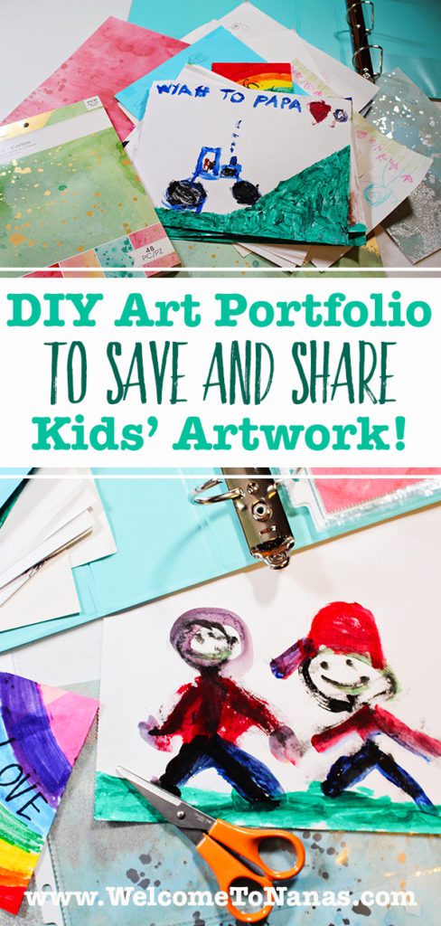 DIY Art Portfolio to Save and Share Kids Artwork | Welcome To Nana's