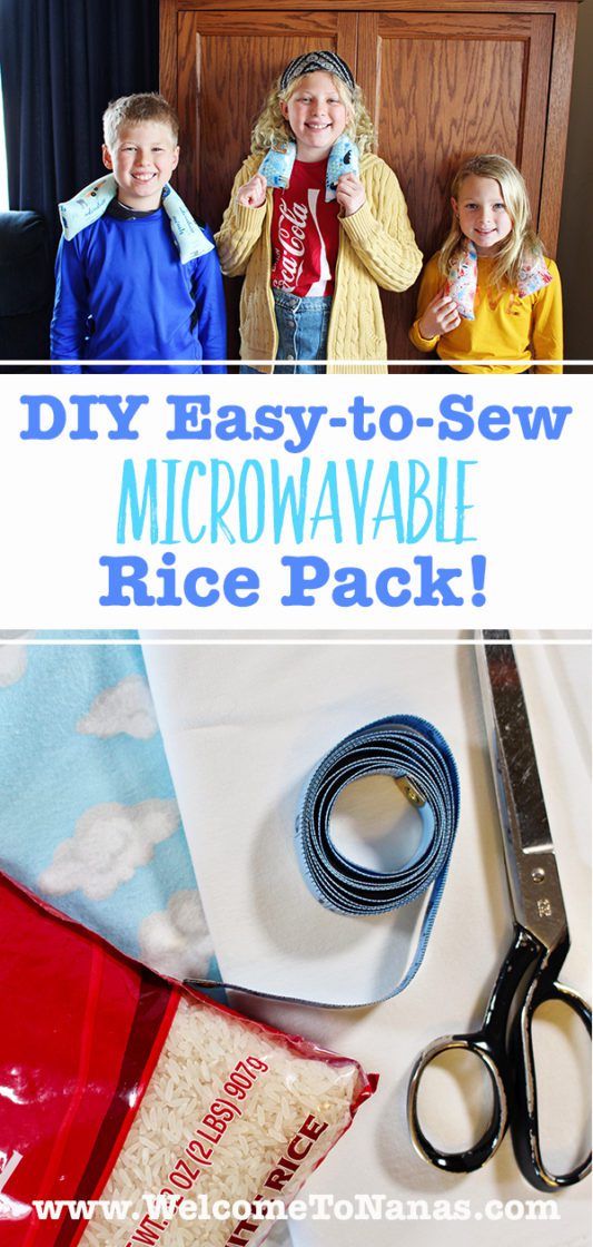 DIY Easy-to-Sew Microwavable Rice Pack - Welcome To Nana's