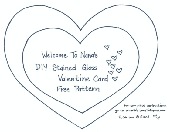 DIY Stained Glass Valentine's Day Card | Welcome To Nana's
