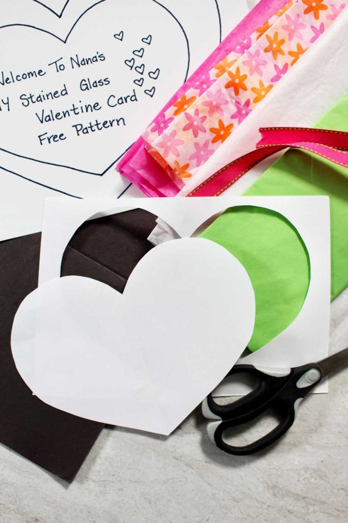 DIY Stained Glass Valentine's Day Card | Welcome To Nana's
