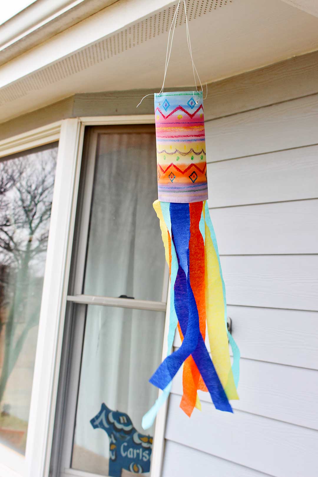 Watercolor Resist Painted Windsock for Kids | Welcome To Nana's