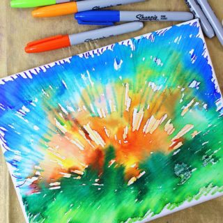 Cool Sharpie and Alcohol Painting on Canvas - Welcome To Nana's