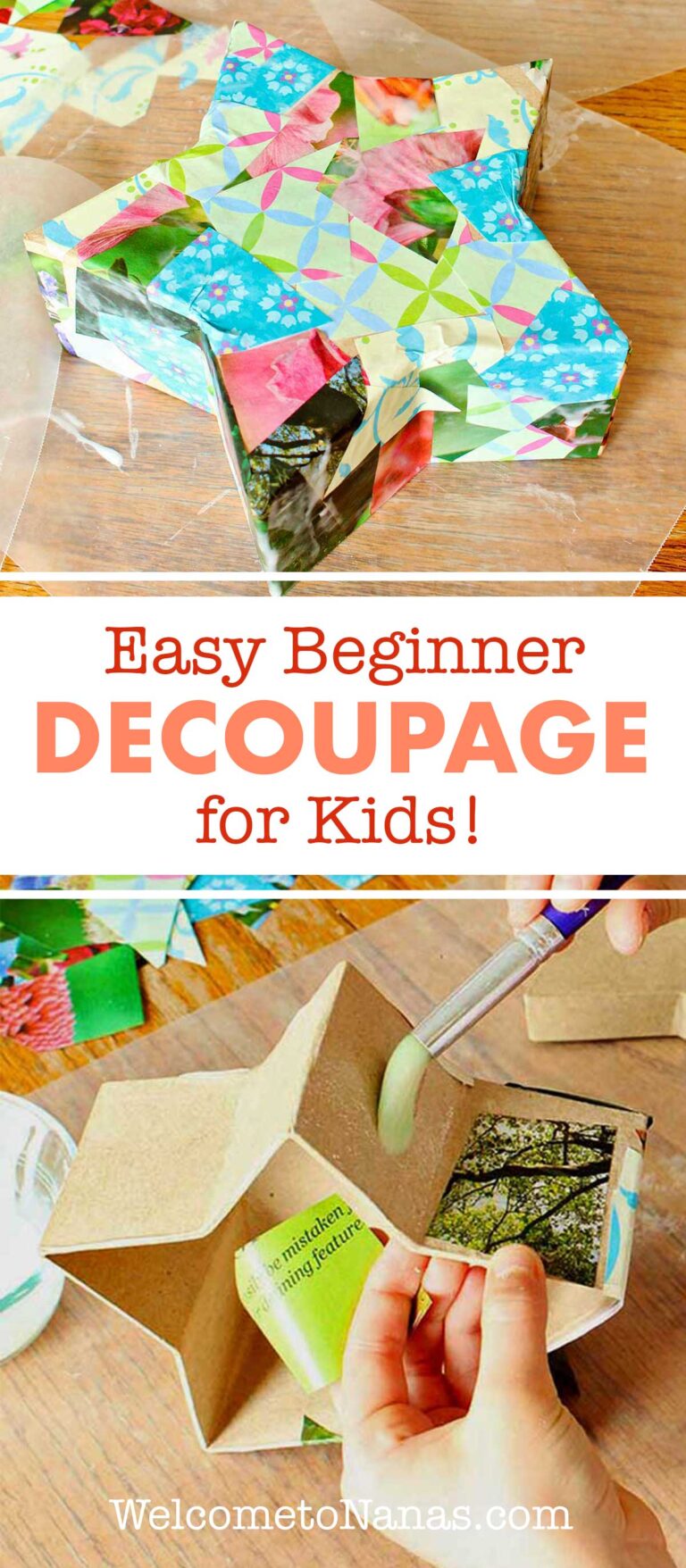 Easy Beginner Decoupage Ideas for Kids | Welcome To Nana's
