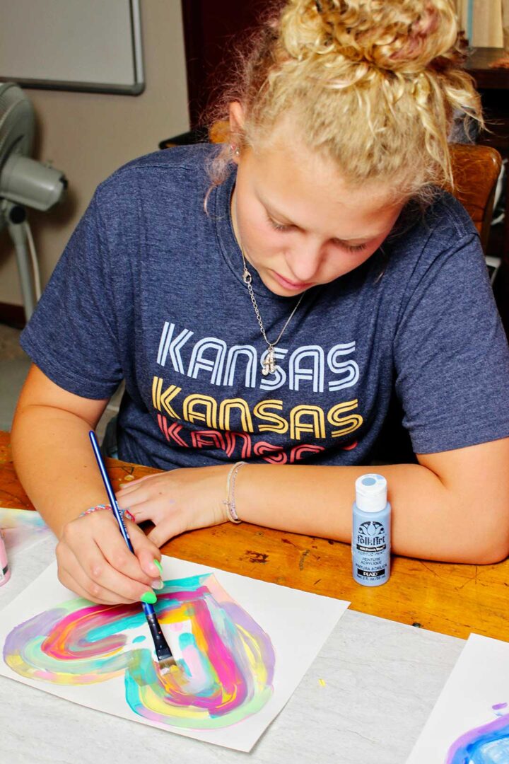 DIY Easy Abstract Heart Painting | Welcome To Nana's