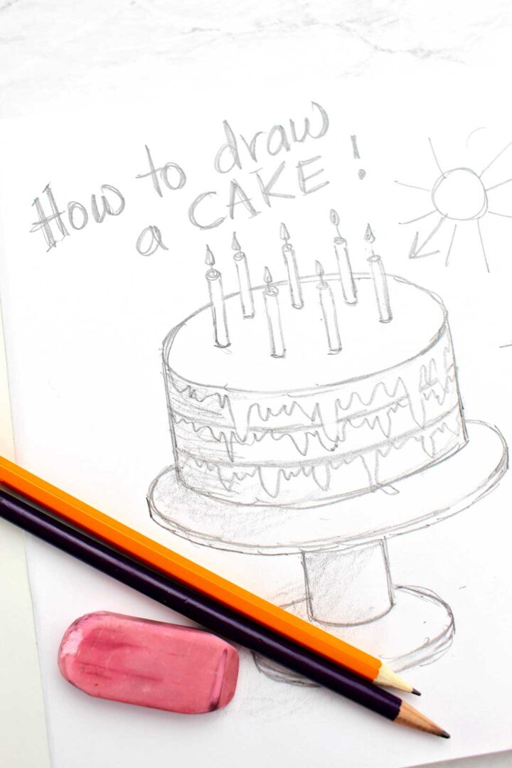 How to Draw a Cake | Welcome To Nana's