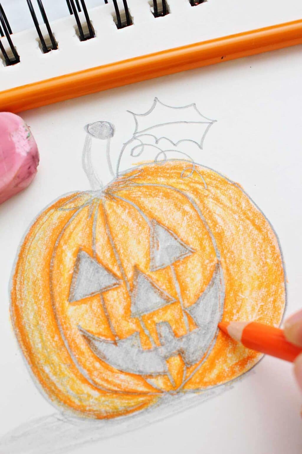 How to Draw a Simple Pumpkin | Welcome To Nana's
