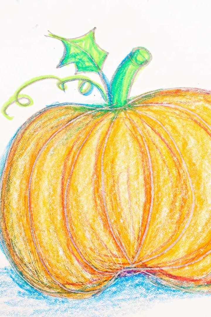 How to Draw a Simple Pumpkin | Welcome To Nana's
