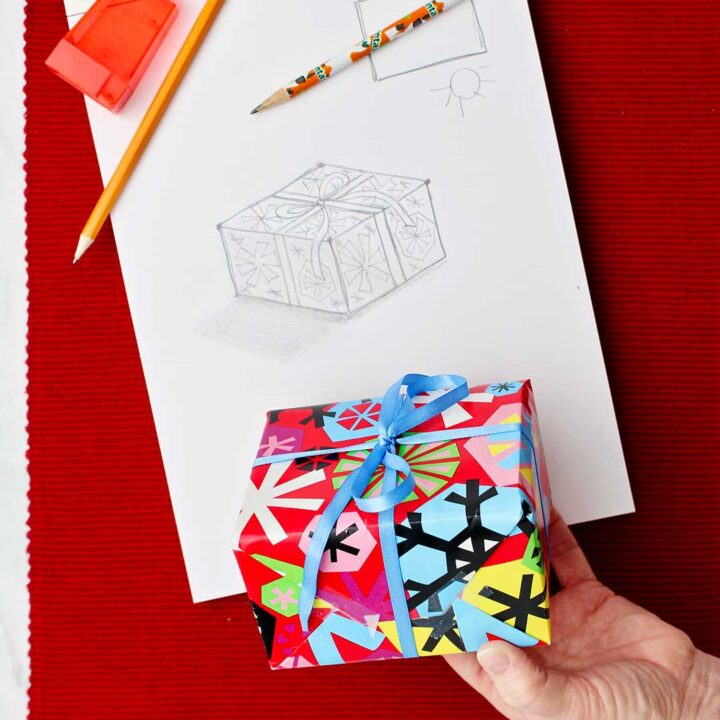 How to Draw a Christmas Present | Welcome To Nana's
