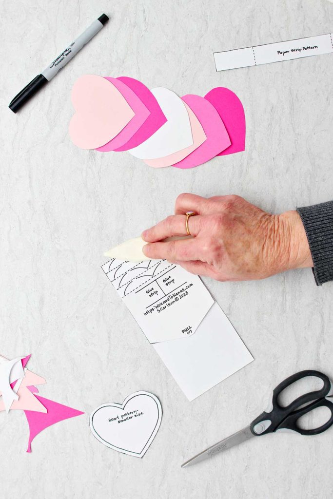 Heart Waterfall Card for Valentines Day | Welcome To Nana's