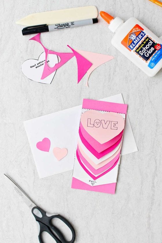 DIY Stained Glass Valentine's Day Card - Welcome To Nana's