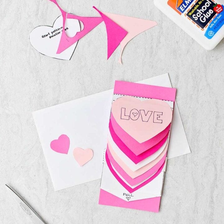 Heart Waterfall Card for Valentines Day | Welcome To Nana's