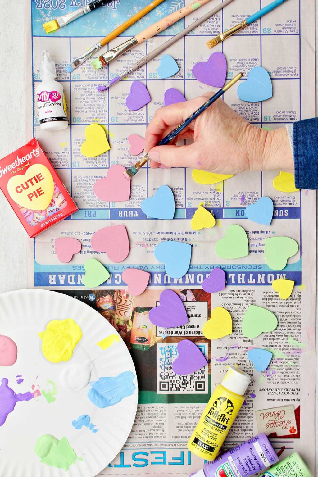 DIY Valentine Conversation Heart Wreath | Welcome To Nana's