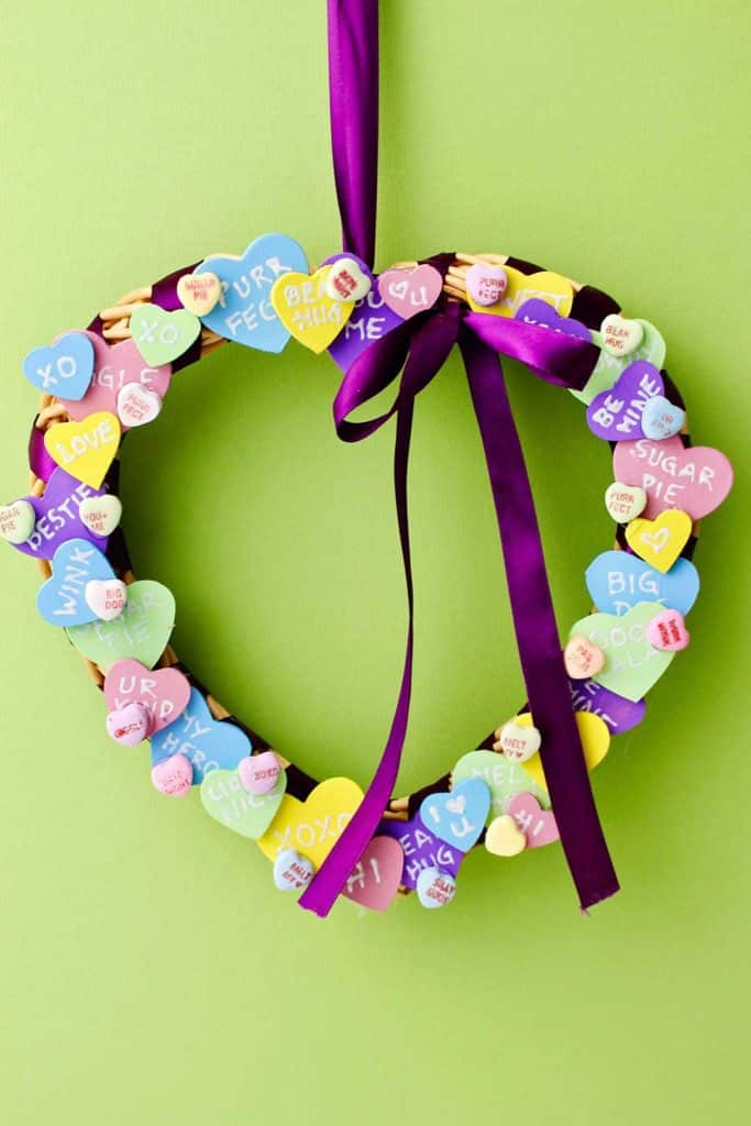 DIY Valentine Conversation Heart Wreath | Welcome To Nana's
