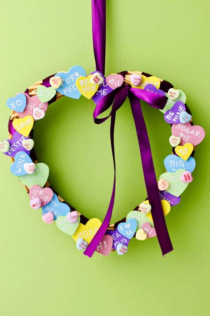 DIY Valentine Conversation Heart Wreath | Welcome To Nana's