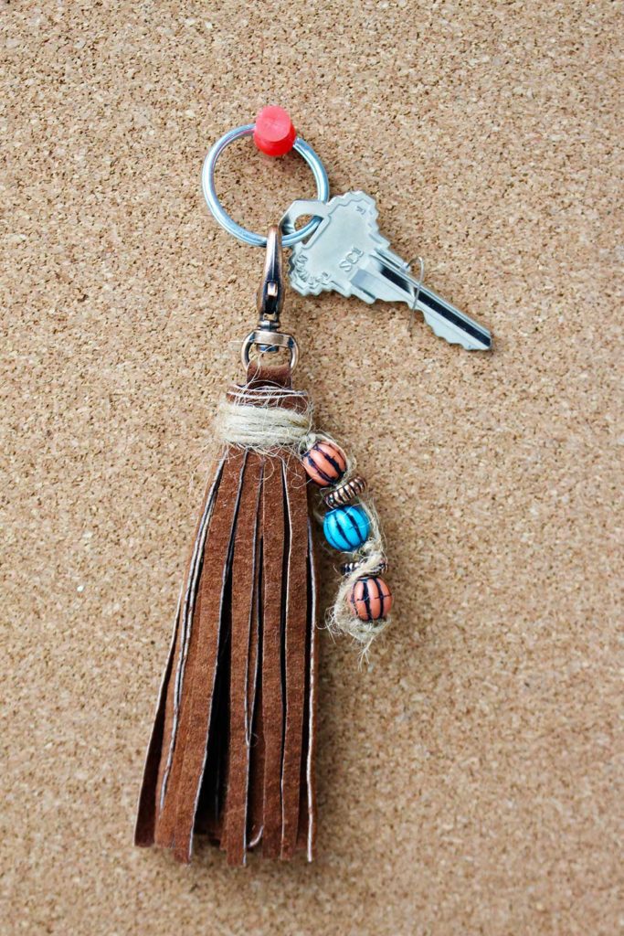 DIY Leather Tassel Keychain | Welcome To Nana's