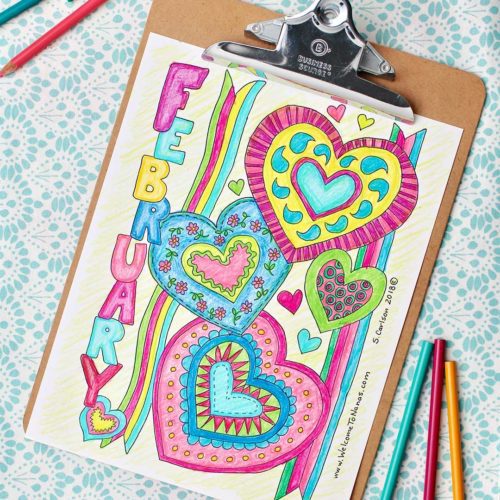 Fabulous February Coloring Page | Welcome To Nana's