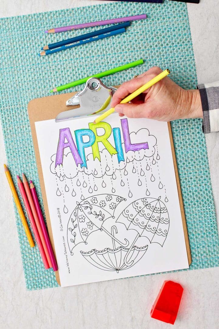 April Showers Coloring Page | Welcome To Nana's