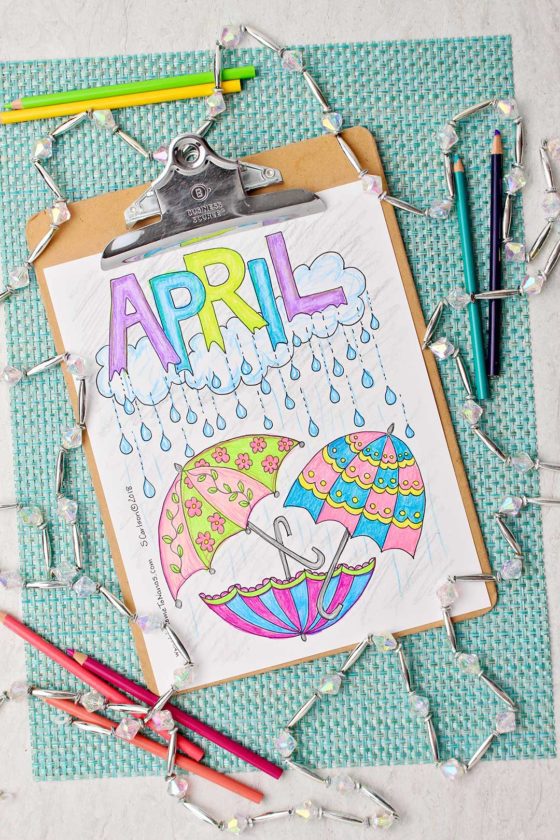 April Showers Coloring Page | Welcome To Nana's